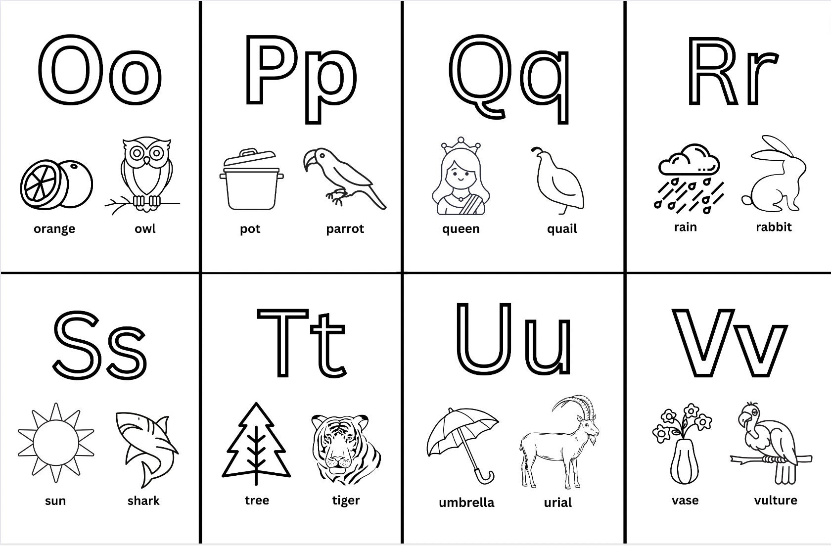 FREE Alphabet Letter Coloring Pages