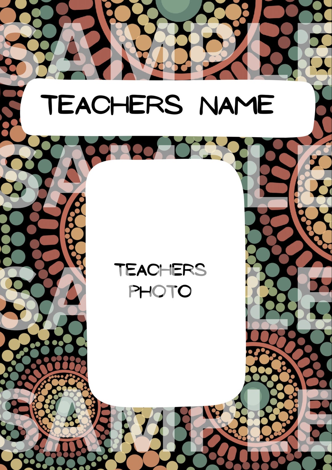 Aboriginal Classroom Pack - Book Cover, Name Tags & Teachers Info ...