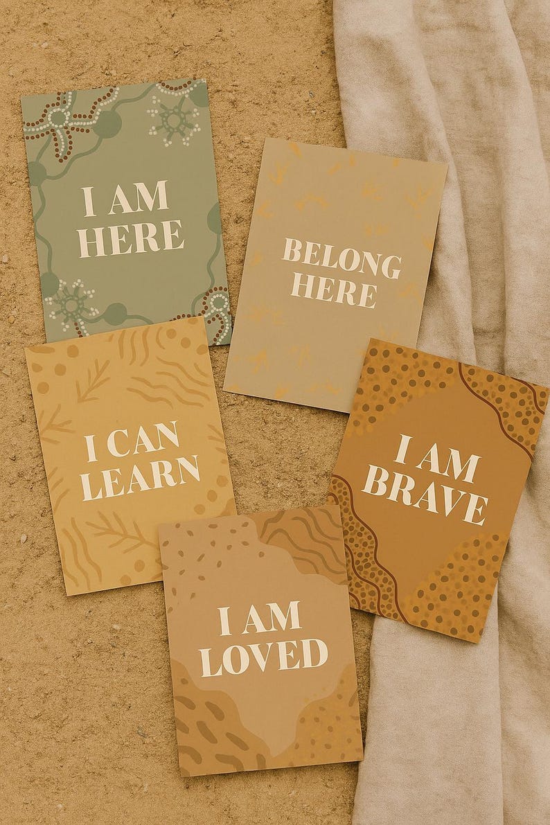 Aboriginal-inspired Affirmation Cards – Set of 5 Printable Posters ...