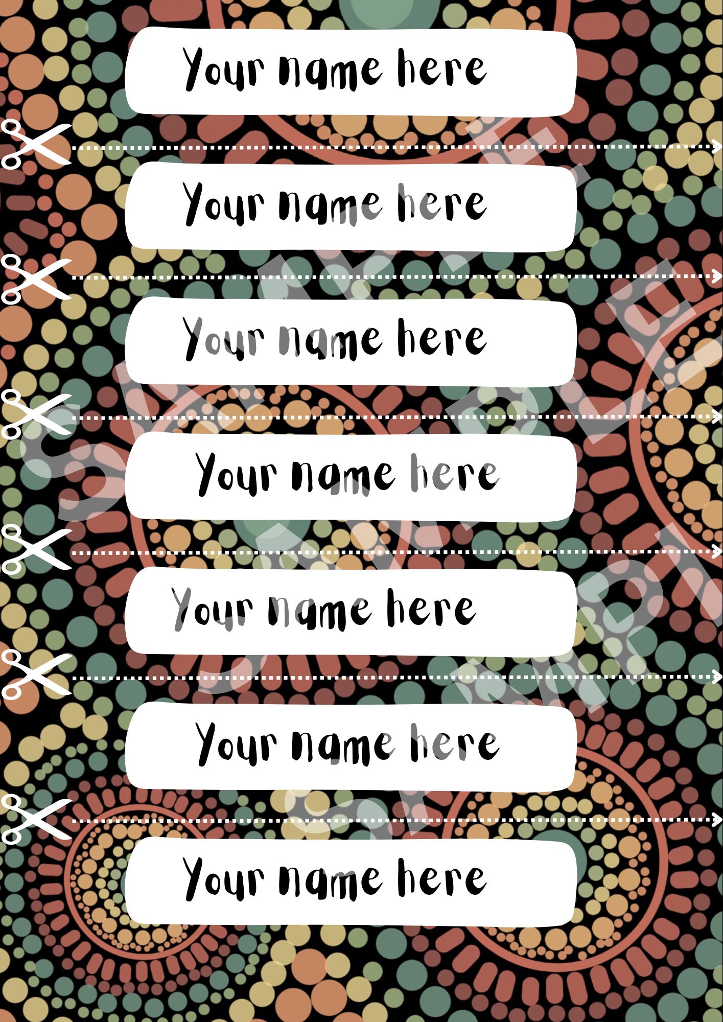 Aboriginal Classroom Pack Book Cover Name Tags & Teachers - Etsy