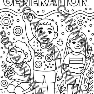NAIDOC 2025 Colouring Pages – "the Next Generation" Printable Set (5 ...