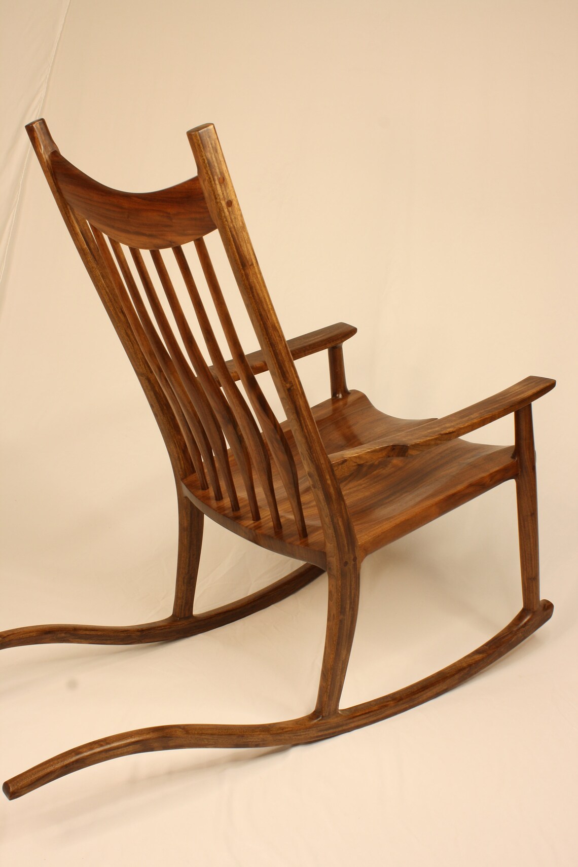 Maloof Inspired Hand Made Rocking Chair in Sapele or Black - Etsy