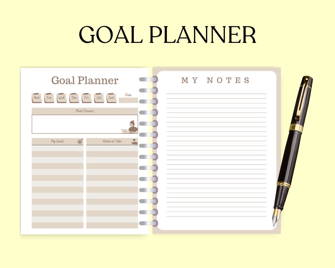 Goal Planner Goal Setting Goal Tracker Productivity Planner Goal ...