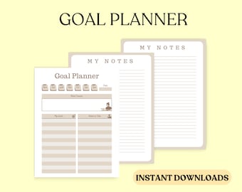 Goal Planner and Journal Bundle: 25 Pages of Goal Setting - Etsy