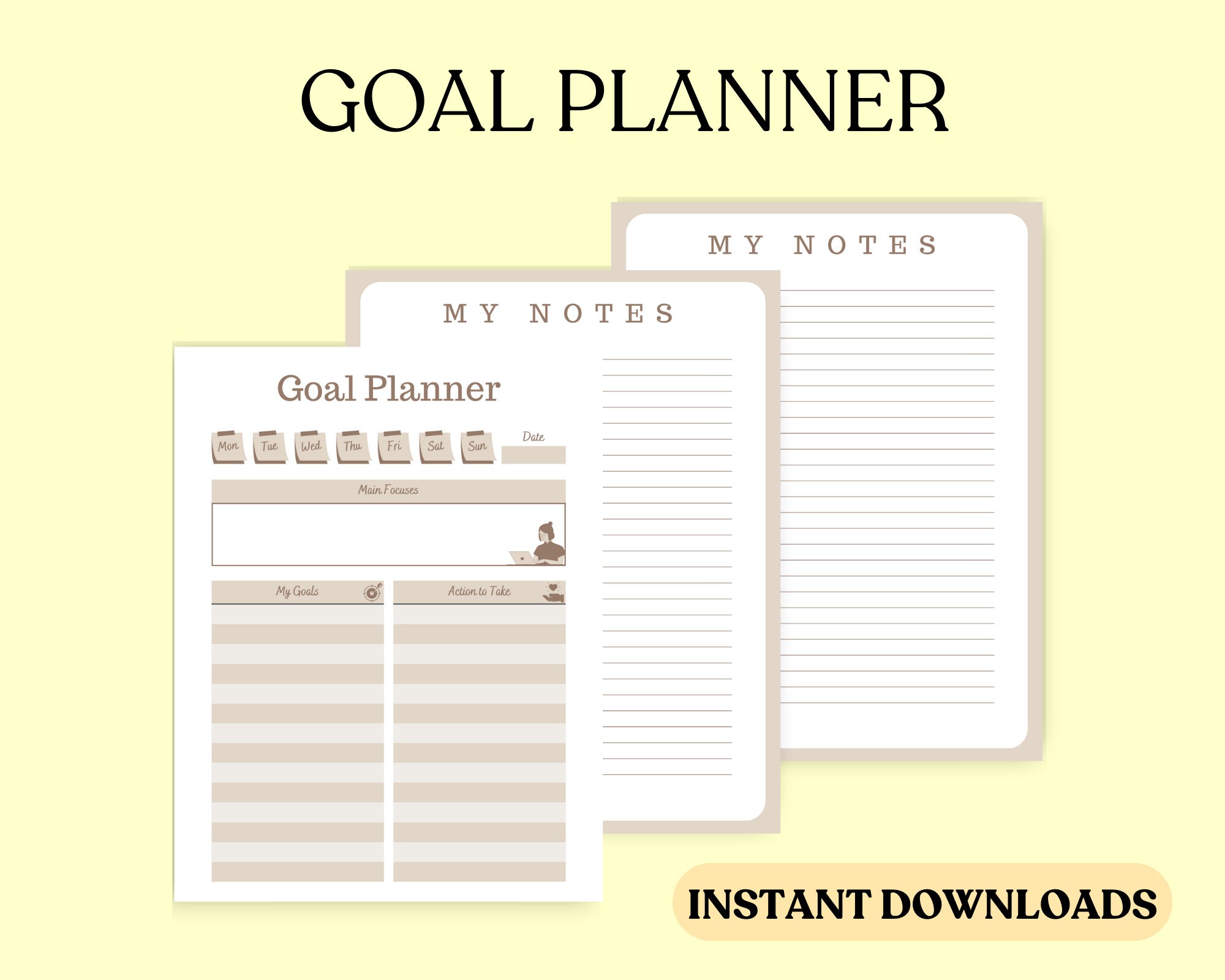 Goal Planner | Goal Setting | Goal Tracker | Productivity Planner ...