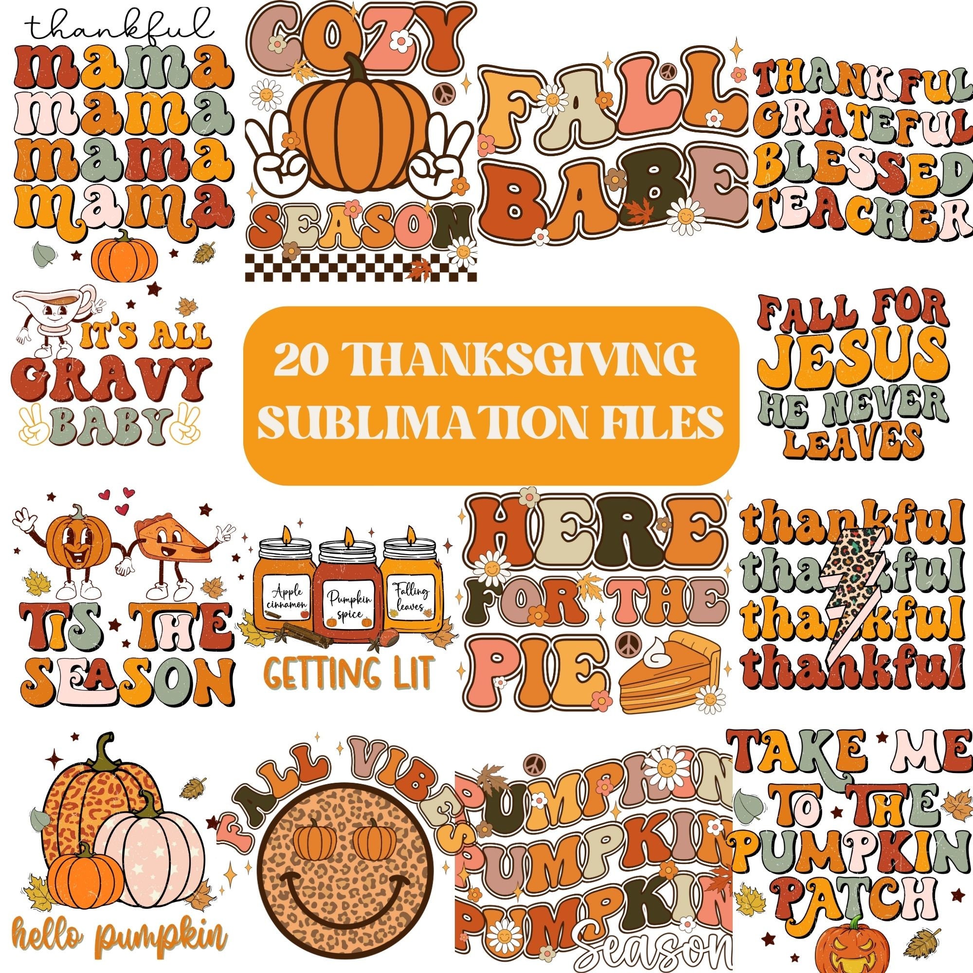 Retro Fall Svg Bundle, Fall Png Bundle, Retro Fall Png, Pumpkin Season ...