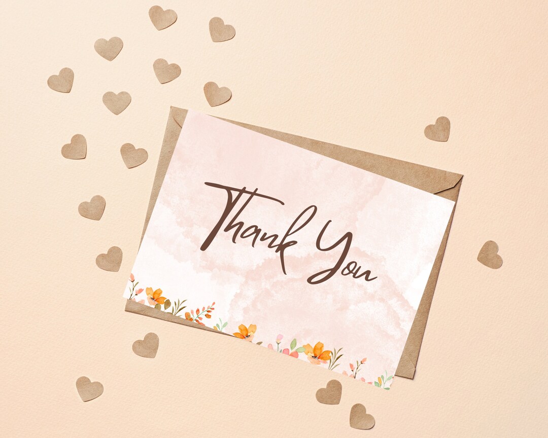 Thank You Card | Printable Thank You | Instant Downloads | Thanks for ...