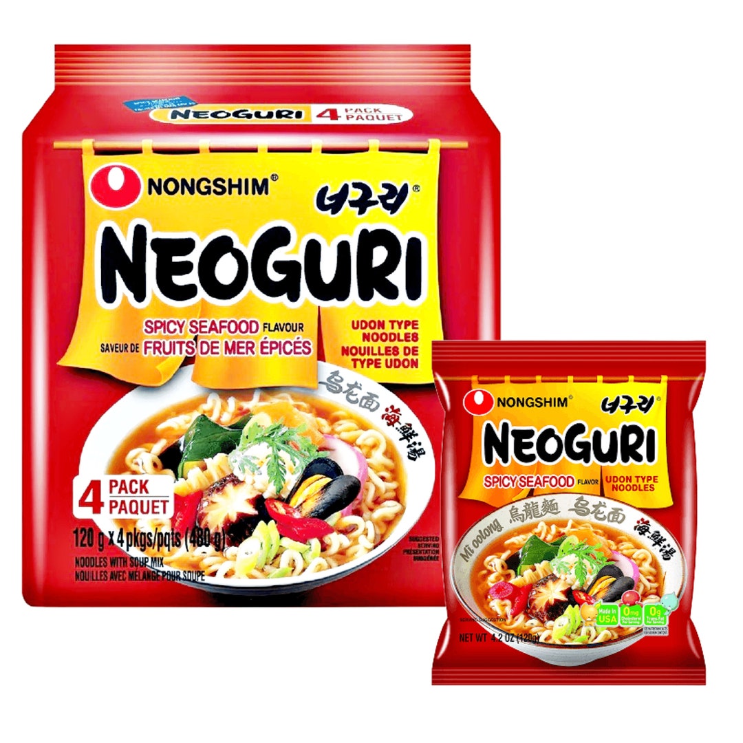 Nongshim Neoguri Spicy Seafood Flavor Noodels 4x120g - Etsy