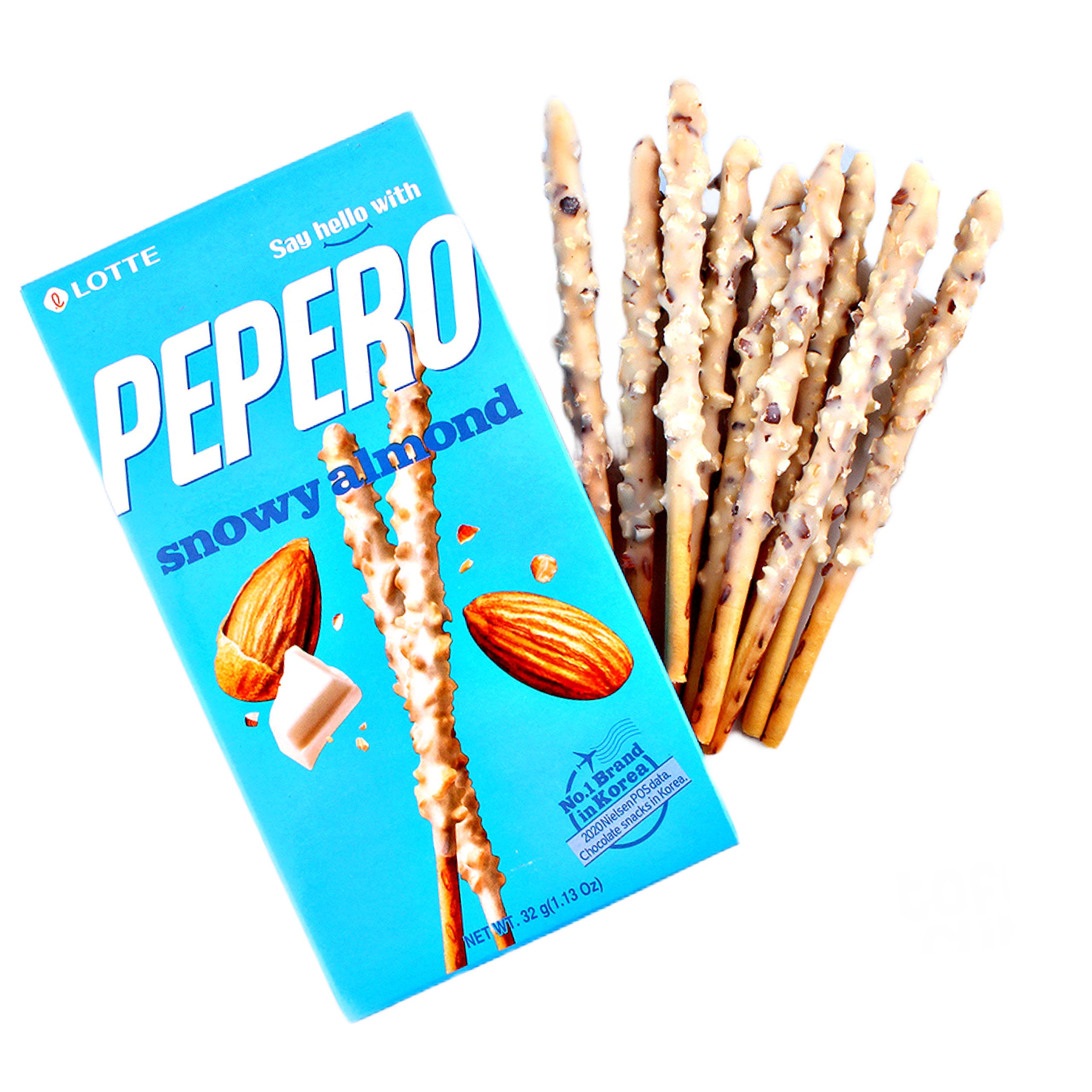 Lotte Pepero Snowy Almond 32g - Etsy