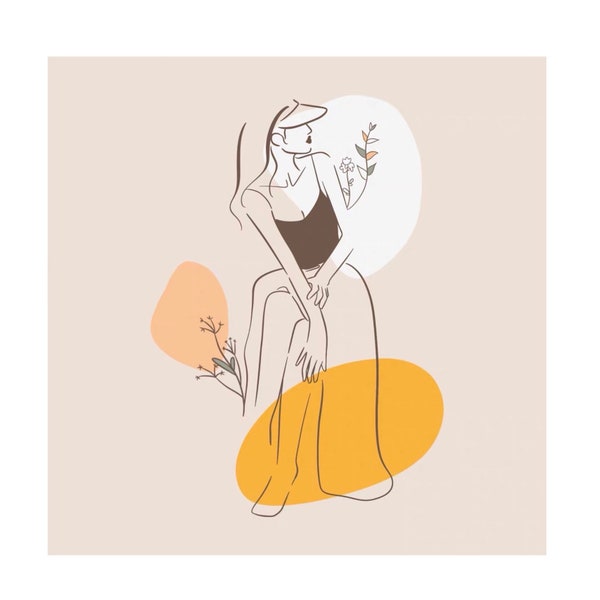 Line Drawing Figure - Etsy