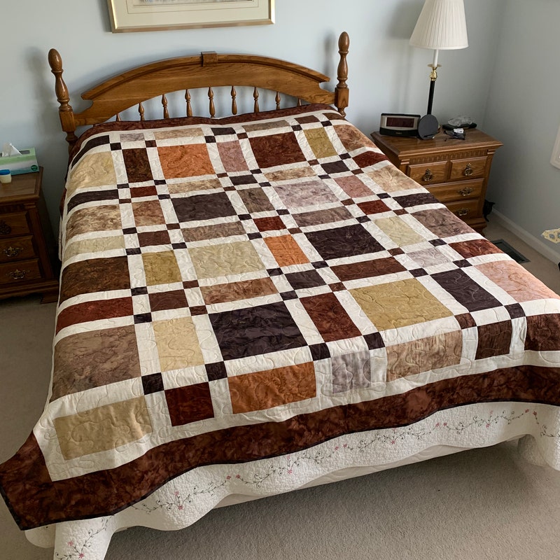 Brown Quilt - Etsy