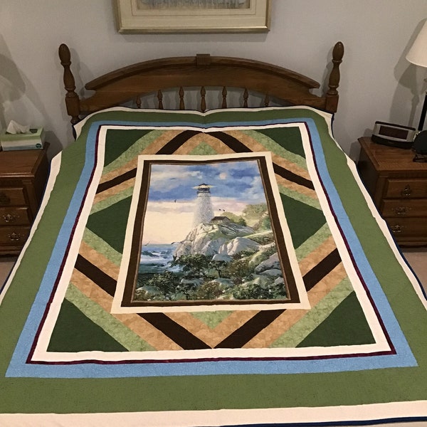 Lighthouse Quilt - Etsy