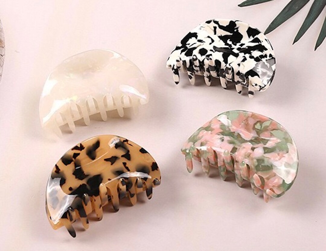 Moon Shape Hair Claw Clip Acetate Resin Hair Claw Cute Hair - Etsy