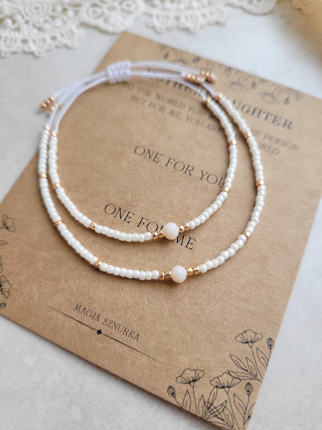 Mother Daughter Bracelet Set, Matching Bracelet for Mom and Baby ...