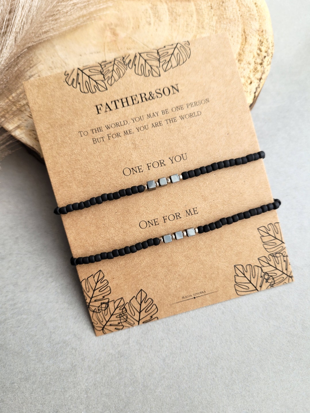 Father and Son Bracelet Set, Matching Bracelet for Dad and Son, Daddy ...