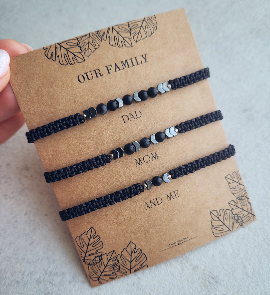 Family Bracelet Set, Matching Bracelet for Parents and Child, Family ...