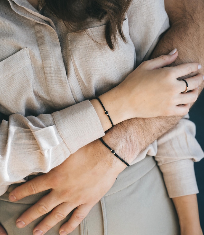 Couples Bracelet Set, Matching Bracelet for Him and Her, Long Distance ...