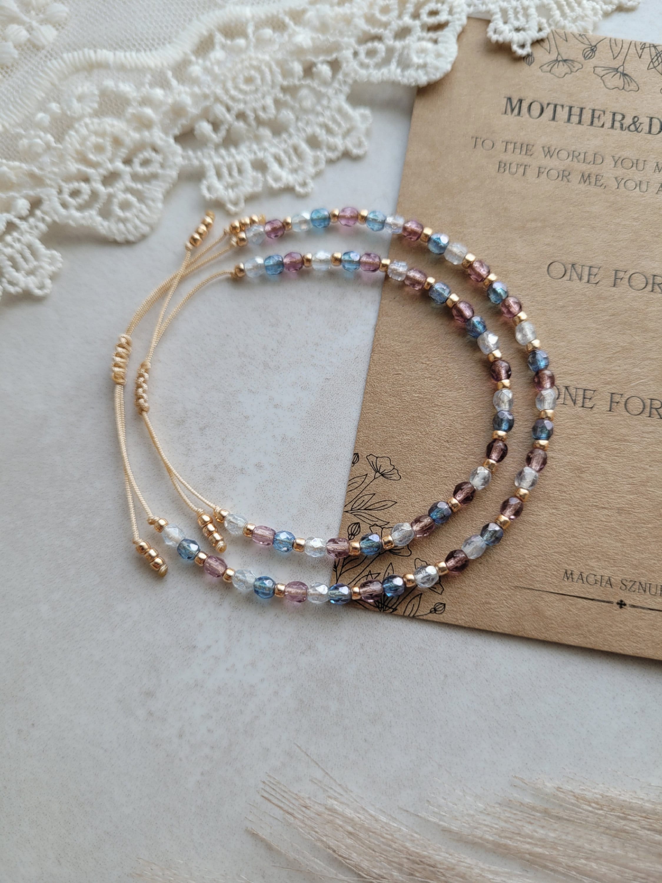 Mother Daughter Bracelet Set Matching Bracelet for Mom and - Etsy