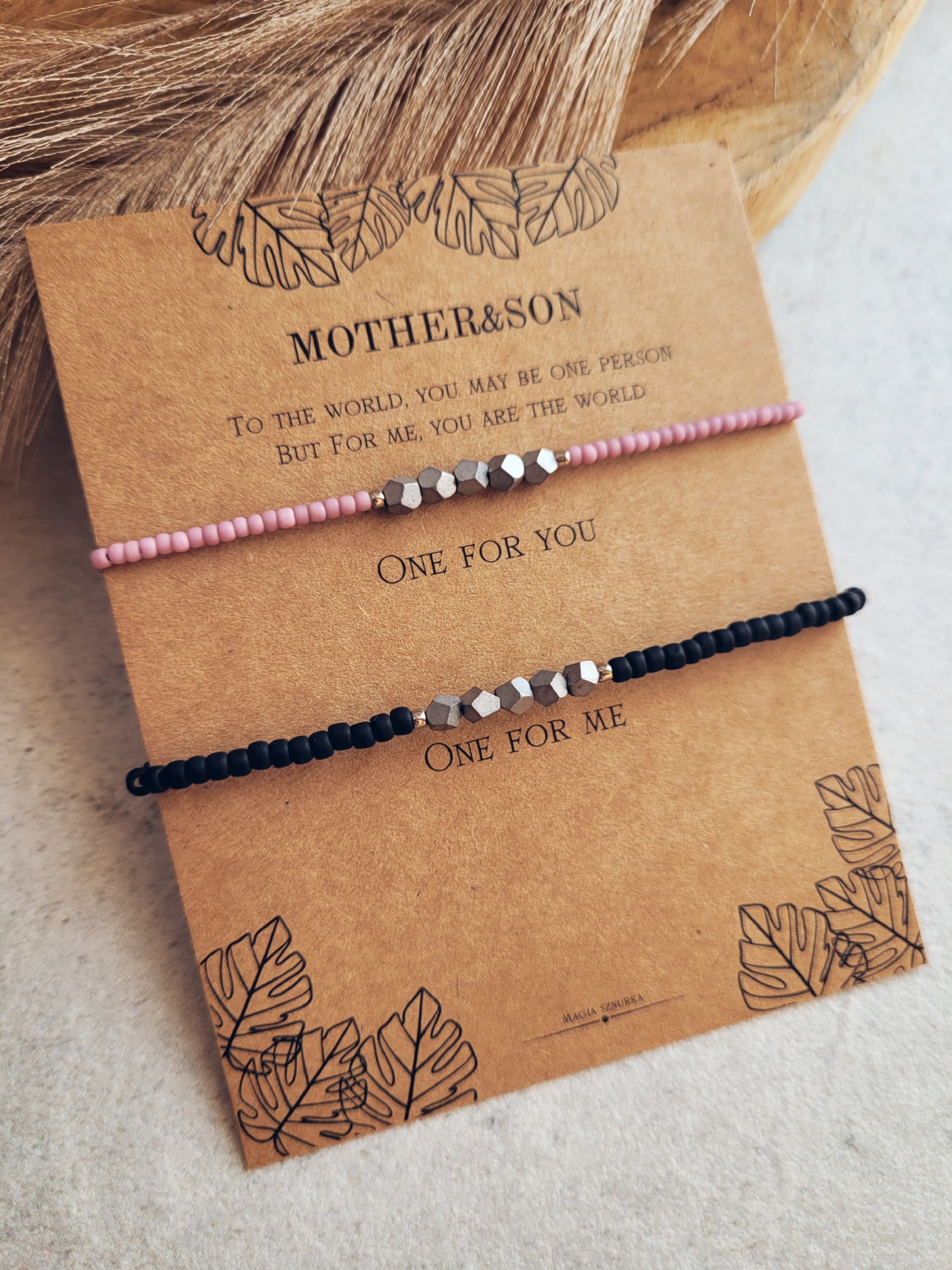 Mother and Son Bracelet Set, Matching Bracelet for Mom and Son, Mommy ...