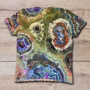 Earth Tone Geode Tie Dye T Shirt - Handmade & Customizable - Unique Tee Shirt Rock Pattern - Etsy