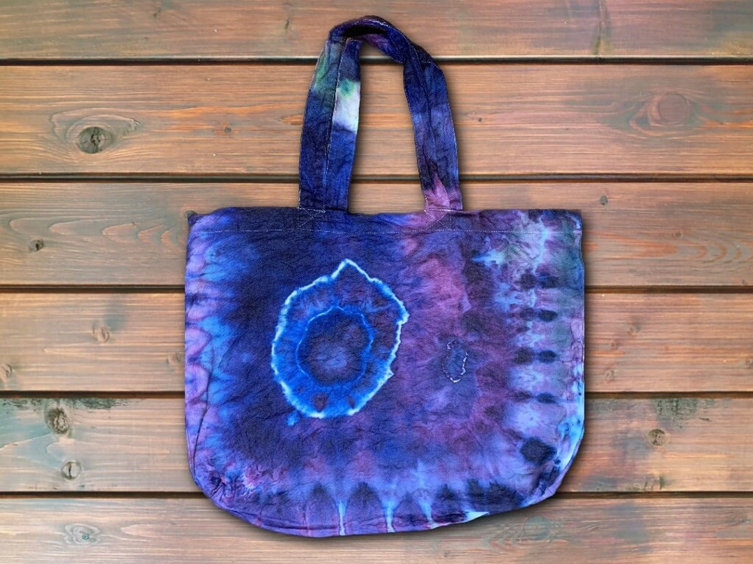 Geode Design Tie Dyed Tote / Purse- Custom Made-to-order Canvas ...