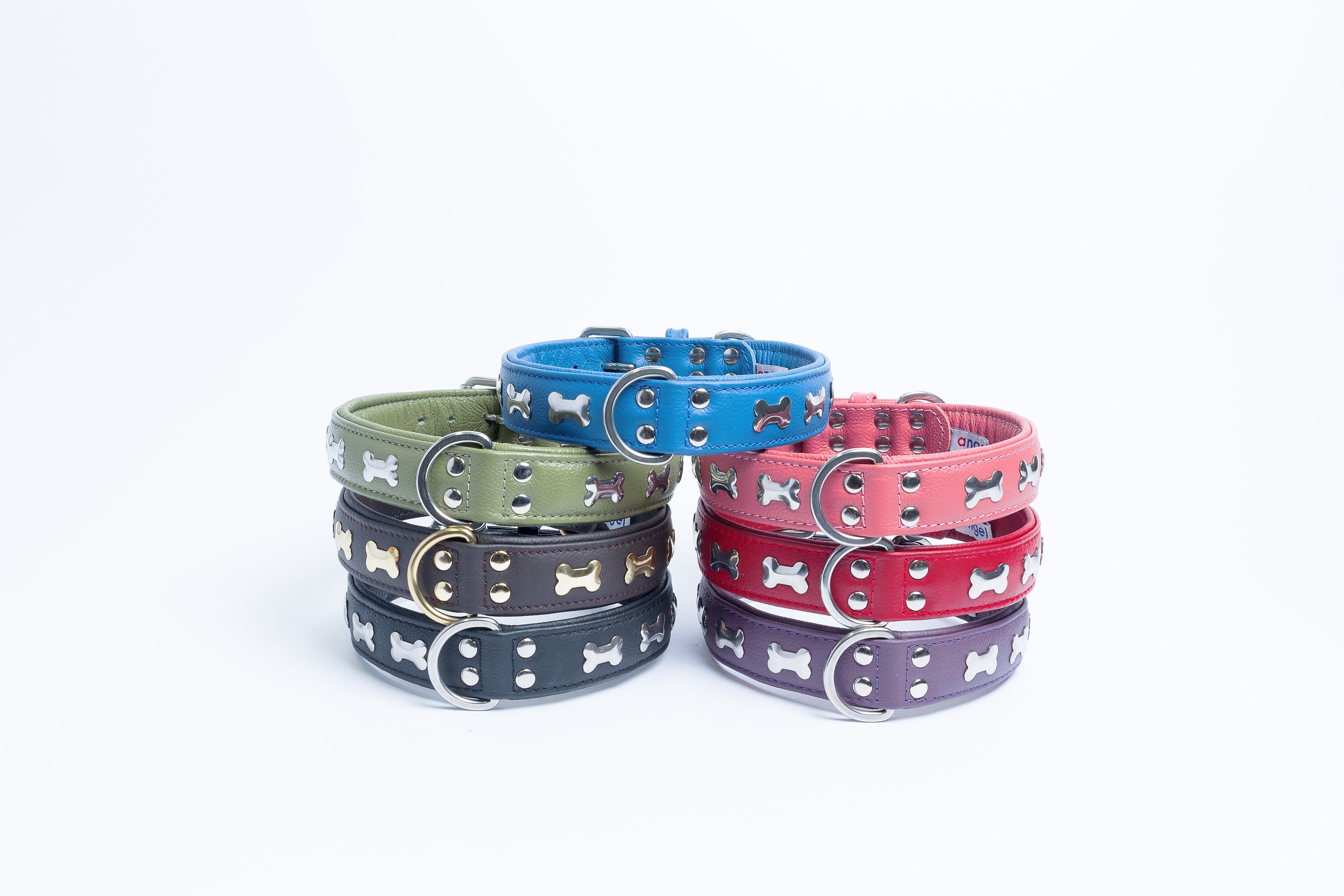 Rotterdam Bones Leather Dog Collar | Authentic - Etsy