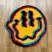 Yellow Trippy Smile Rug Handmade Tufted Rug With Smiley Face for ...