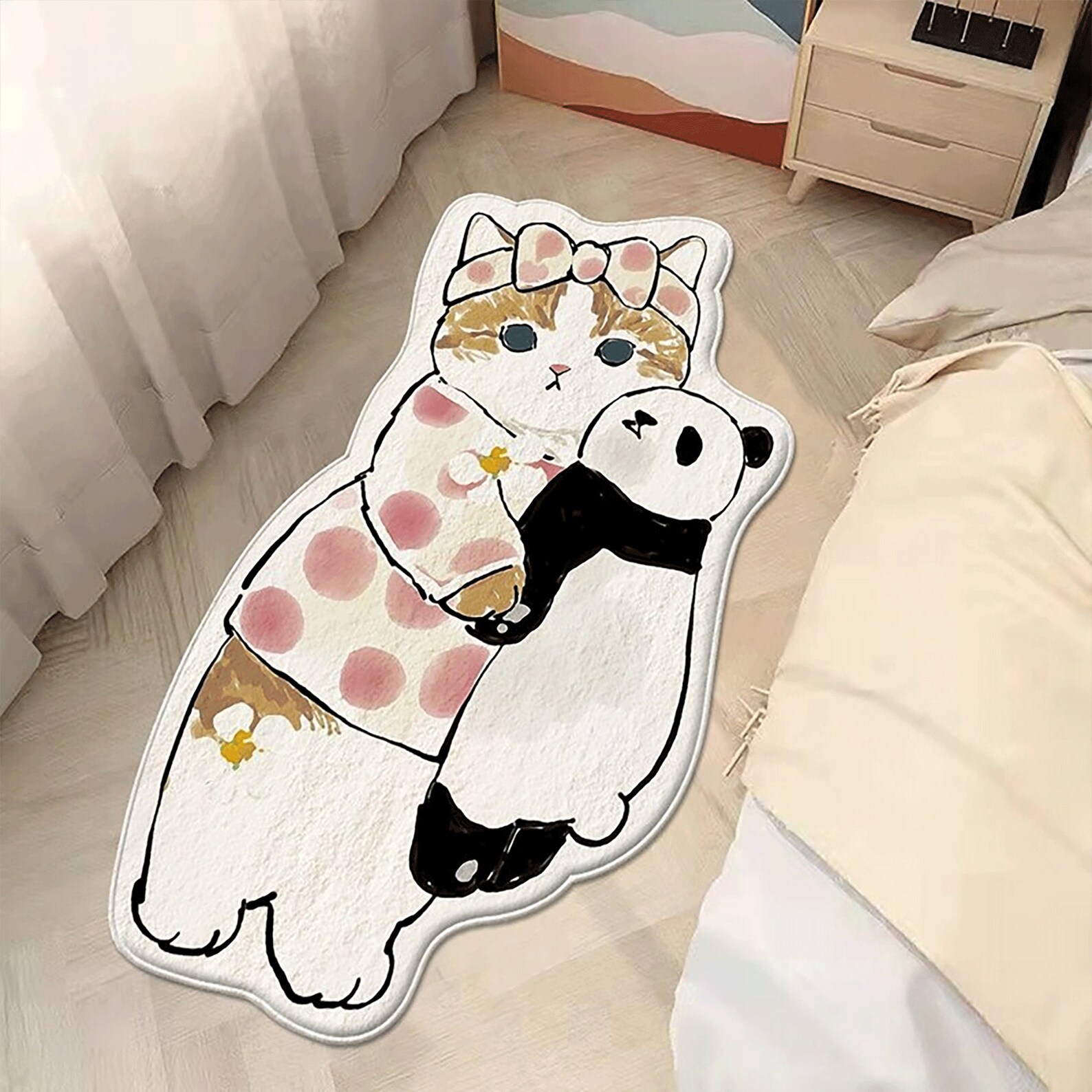 Home Decor With Our Funny Cat Anime Rug, Soft and Fluffy Addition to ...