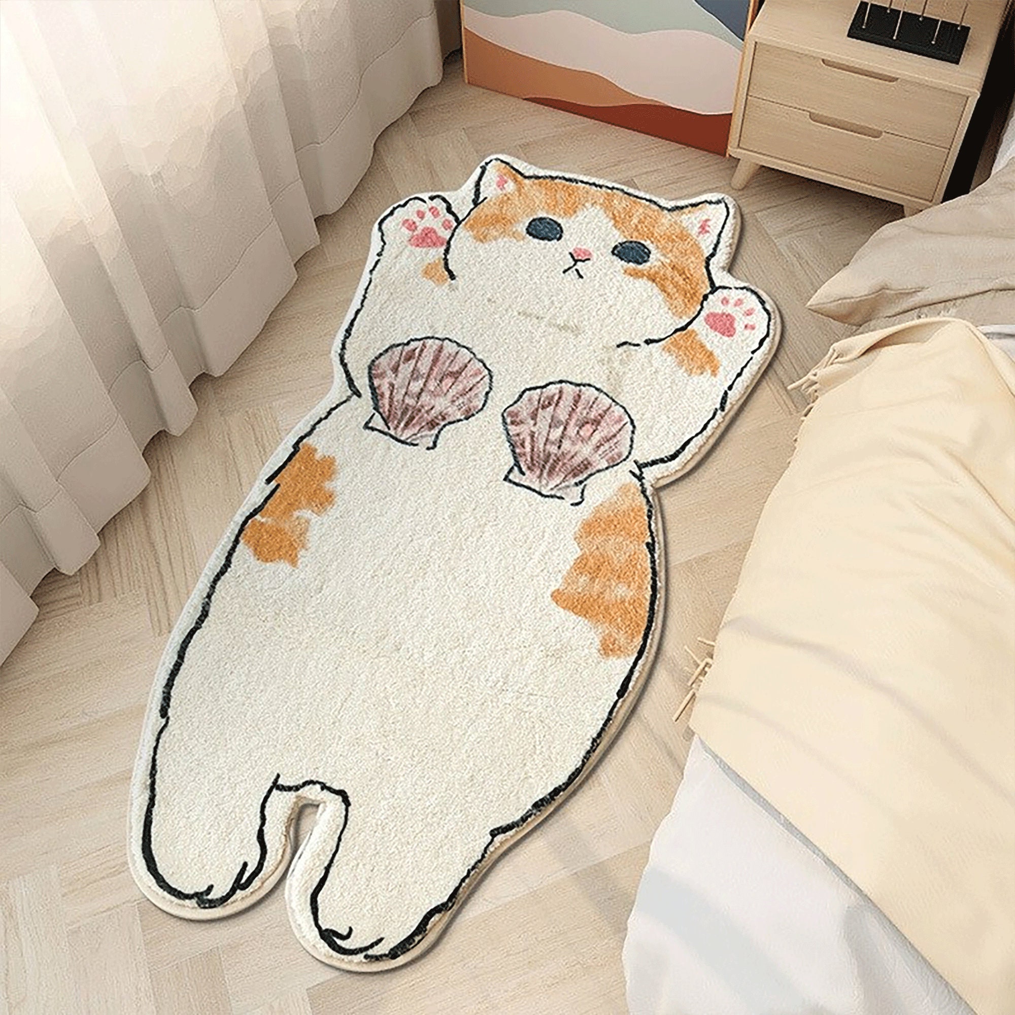 Home Decor With Our Funny Cat Anime Rug, Soft and Fluffy Addition to ...