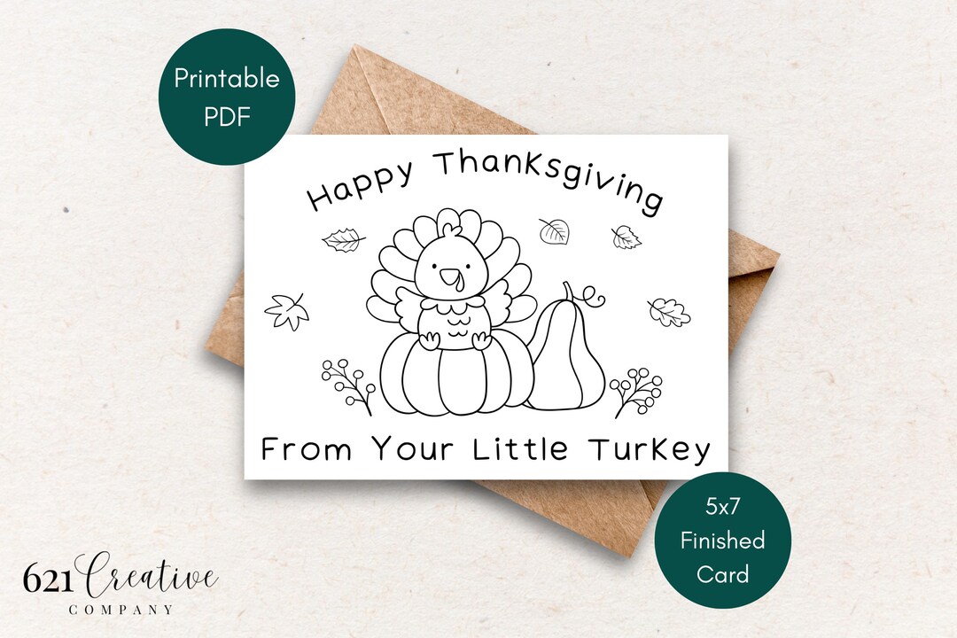 Printable Happy Thanksgiving Card for Kids, "happy Thanksgiving From ...