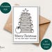 Printable Teacher Christmas Card: Pencil Tree, Coloring Page (PDF) - Etsy