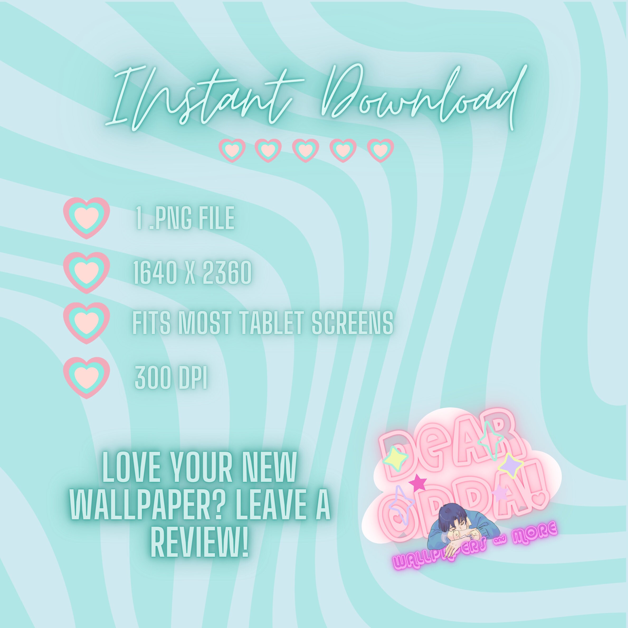 Kawaii Mental Health Tablet Wallpaper: Shower Reminder (digital ...
