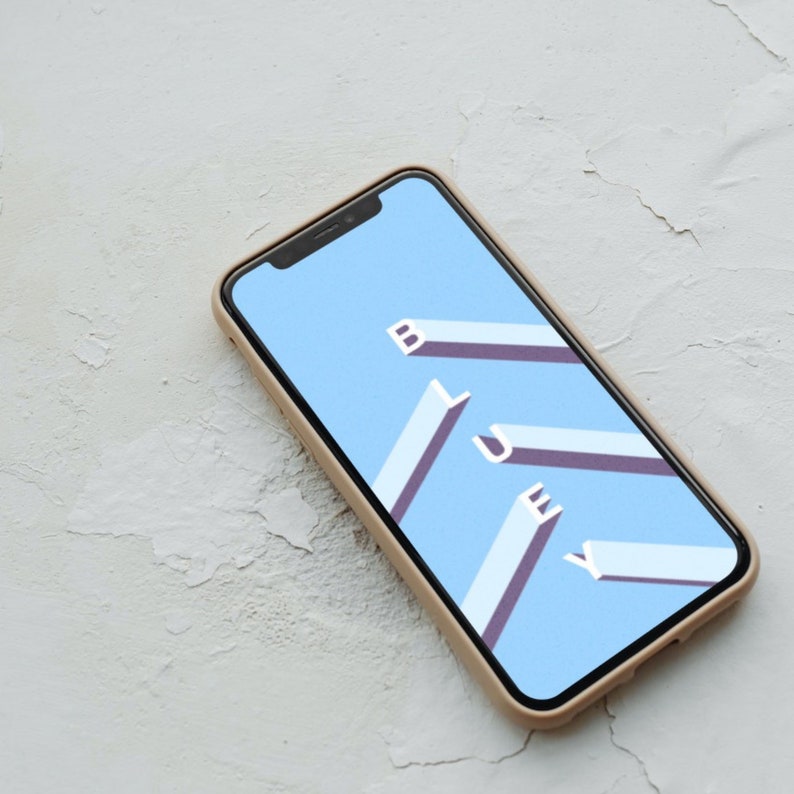 Bluey Phone Wallpaper: Minimalist Kawaii Theme (digital Download) - Etsy