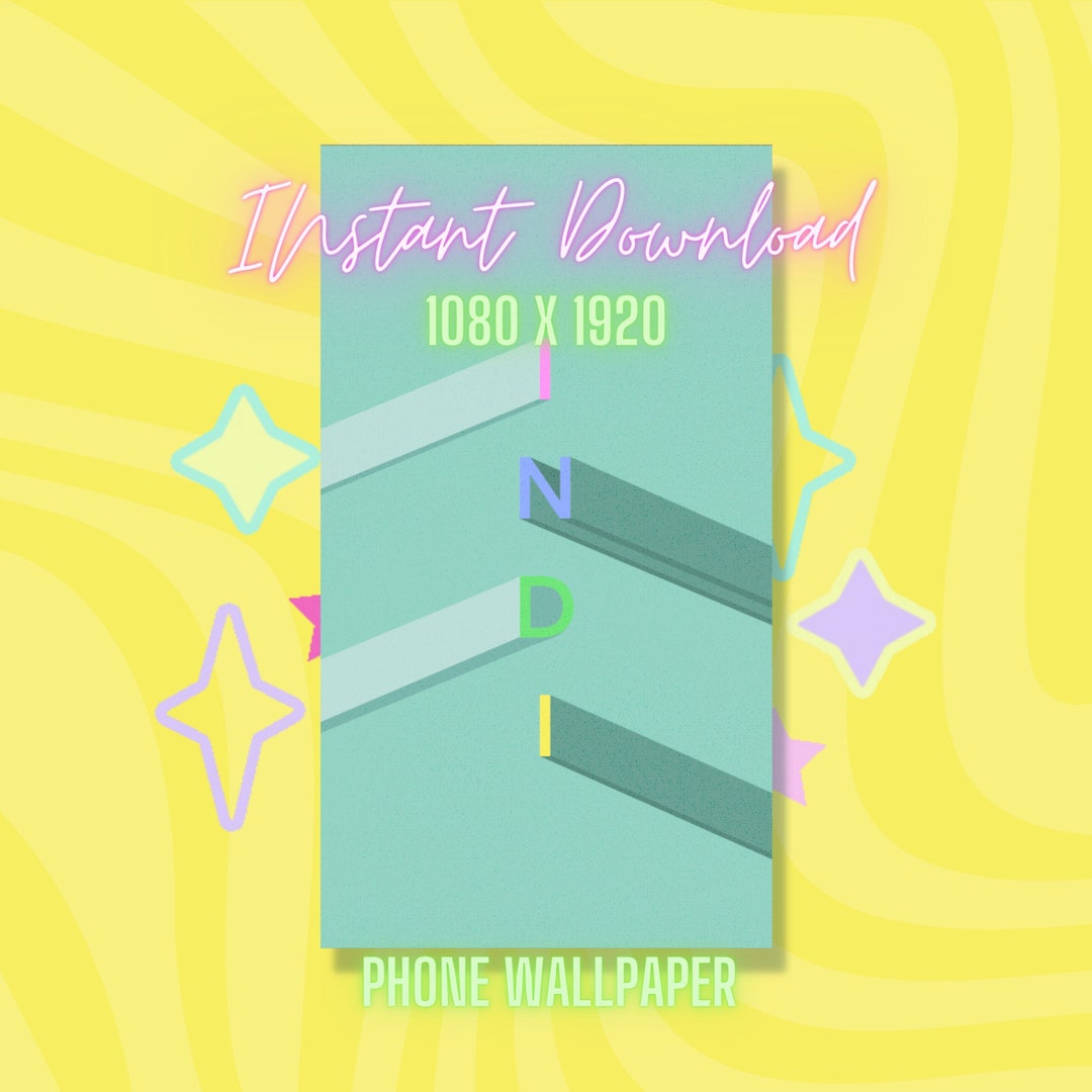 Bluey Fan Art Indy Phone Wallpaper Kawaii Digital Wallpaper Cute Phone Theme Pastel Phone