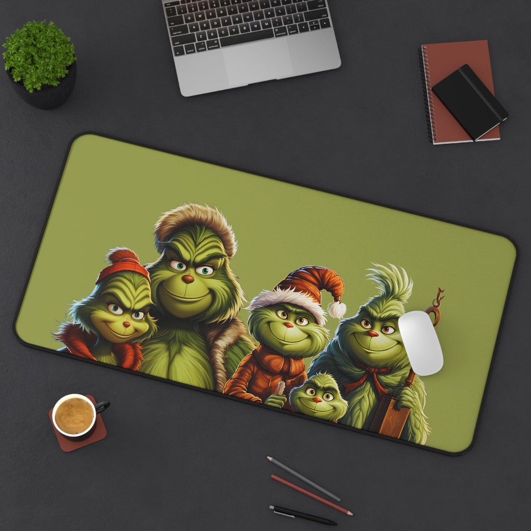Geinch Desk Mat: Green DESK Mat Cute Desk Mat Desk Mat - Etsy