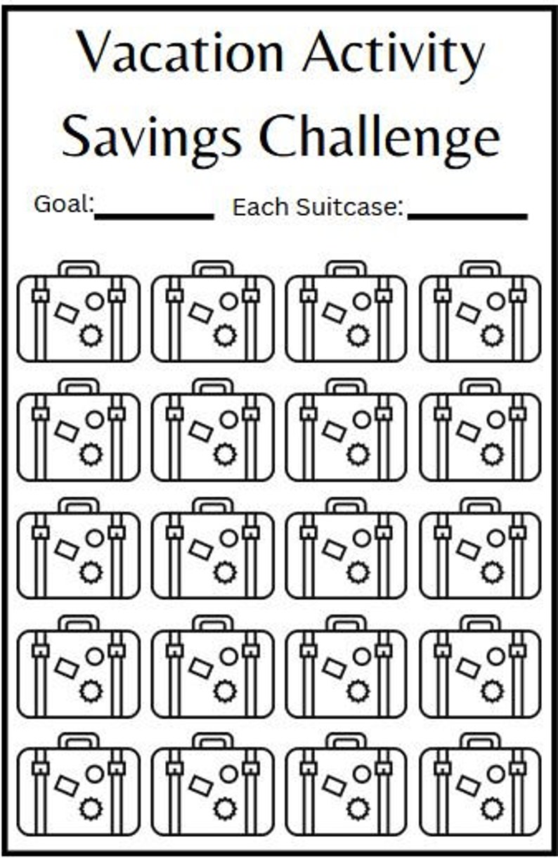 Vacation Saving Challenge Bundle | Saving Challenges for Cash Envelopes ...