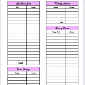 Simple Budgeting Bundle | Cash Stuffing | Expense Tracking | Bank Cash ...