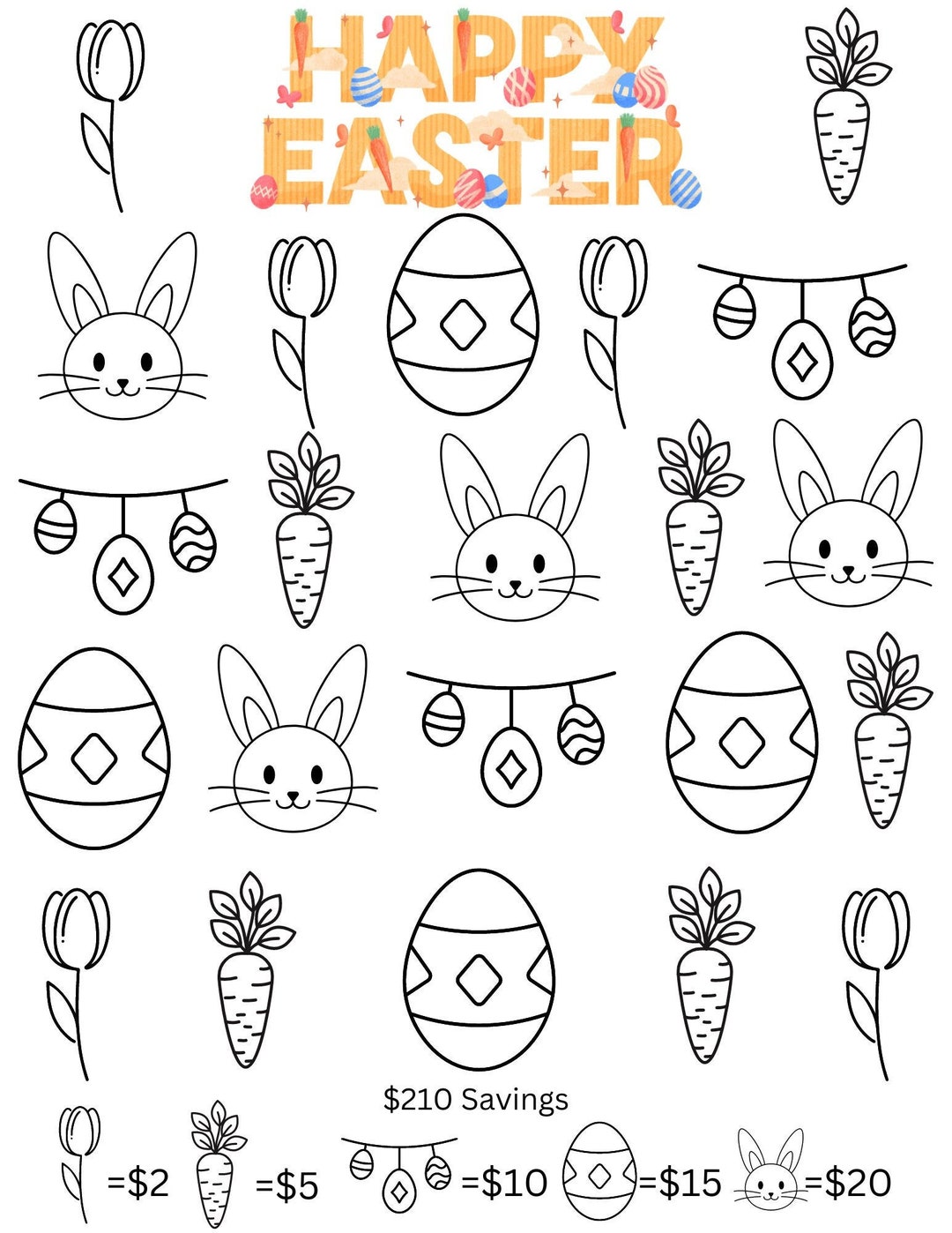 Happy Easter Savings Challenge | Cash Stuff Easter | Saving Challenge ...