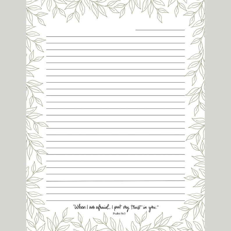 Letter Writing Stationery Templates, 2024 Year Text, Lined and Unlined ...
