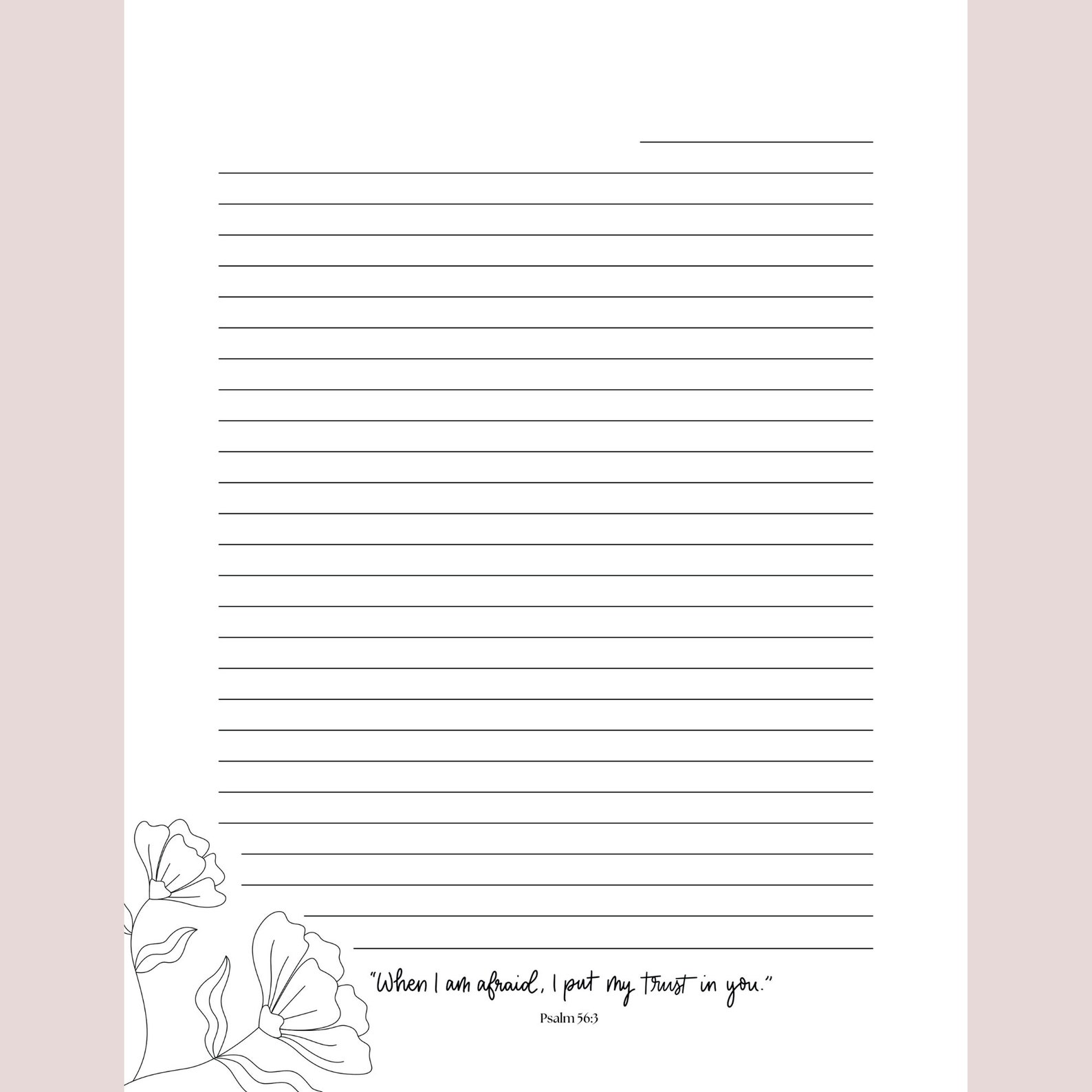 JW Letter Writing Template Stationery, Psalm 56:3, 2024 Year Text - Etsy