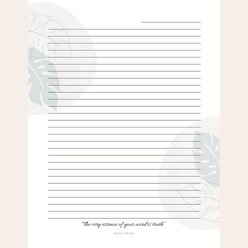 JW Letter Writing Template, PDF Download, Psalm 119:160 - Etsy