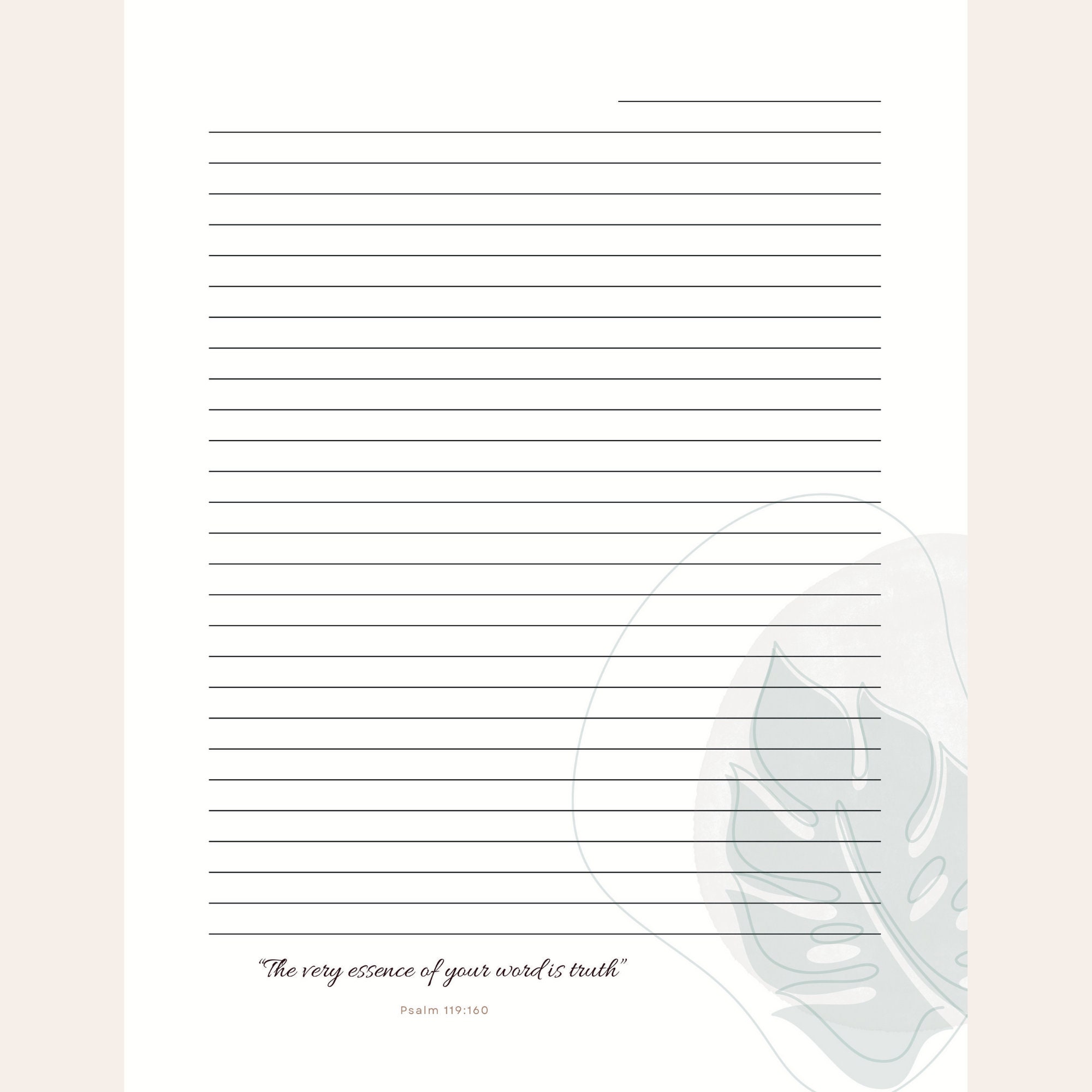 JW Letter Writing Template, PDF Download, Psalm 119:160 - Etsy