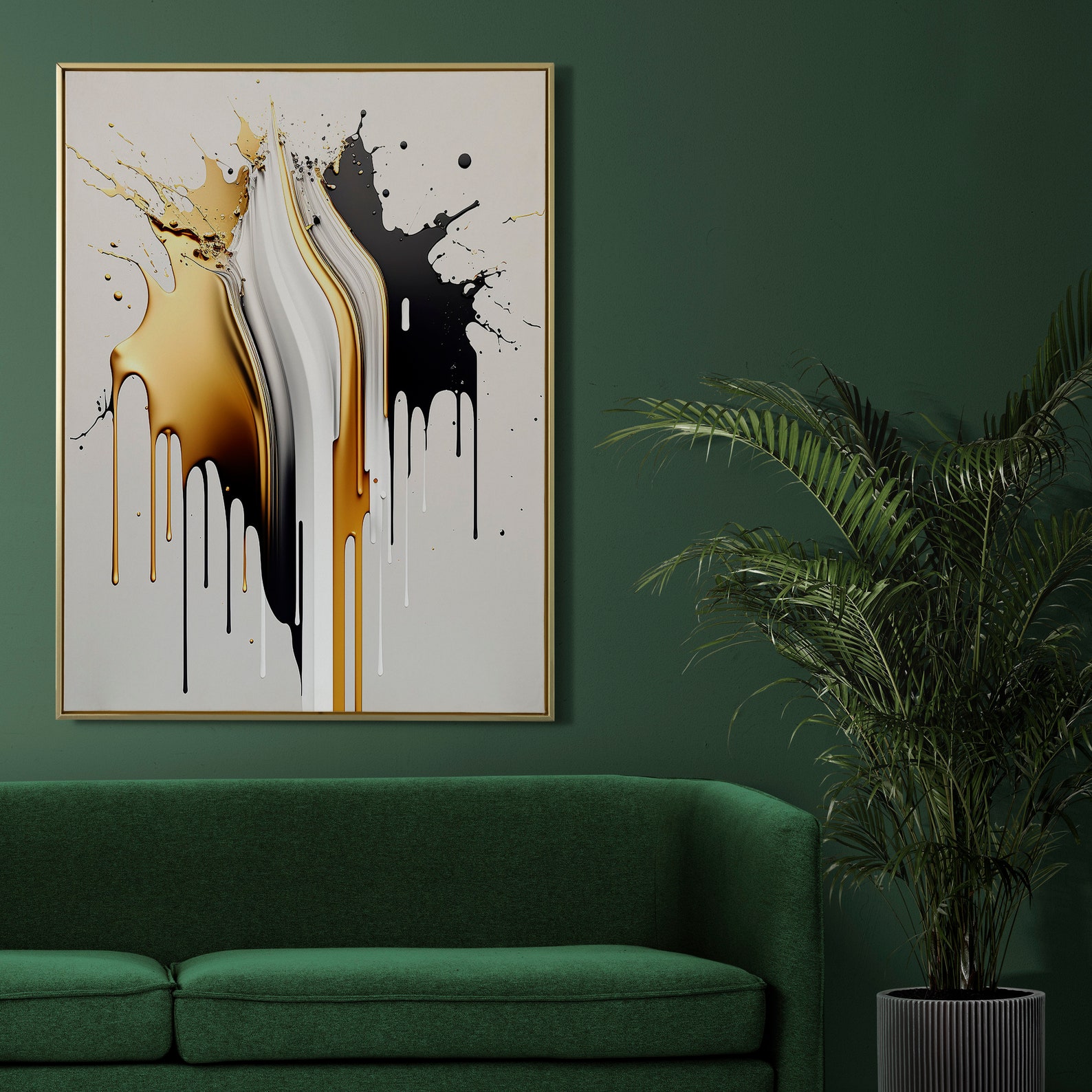 Sliver Gold White Dripping Splatter Square (1:1 Ratio) DIGITAL DOWNLOAD ...