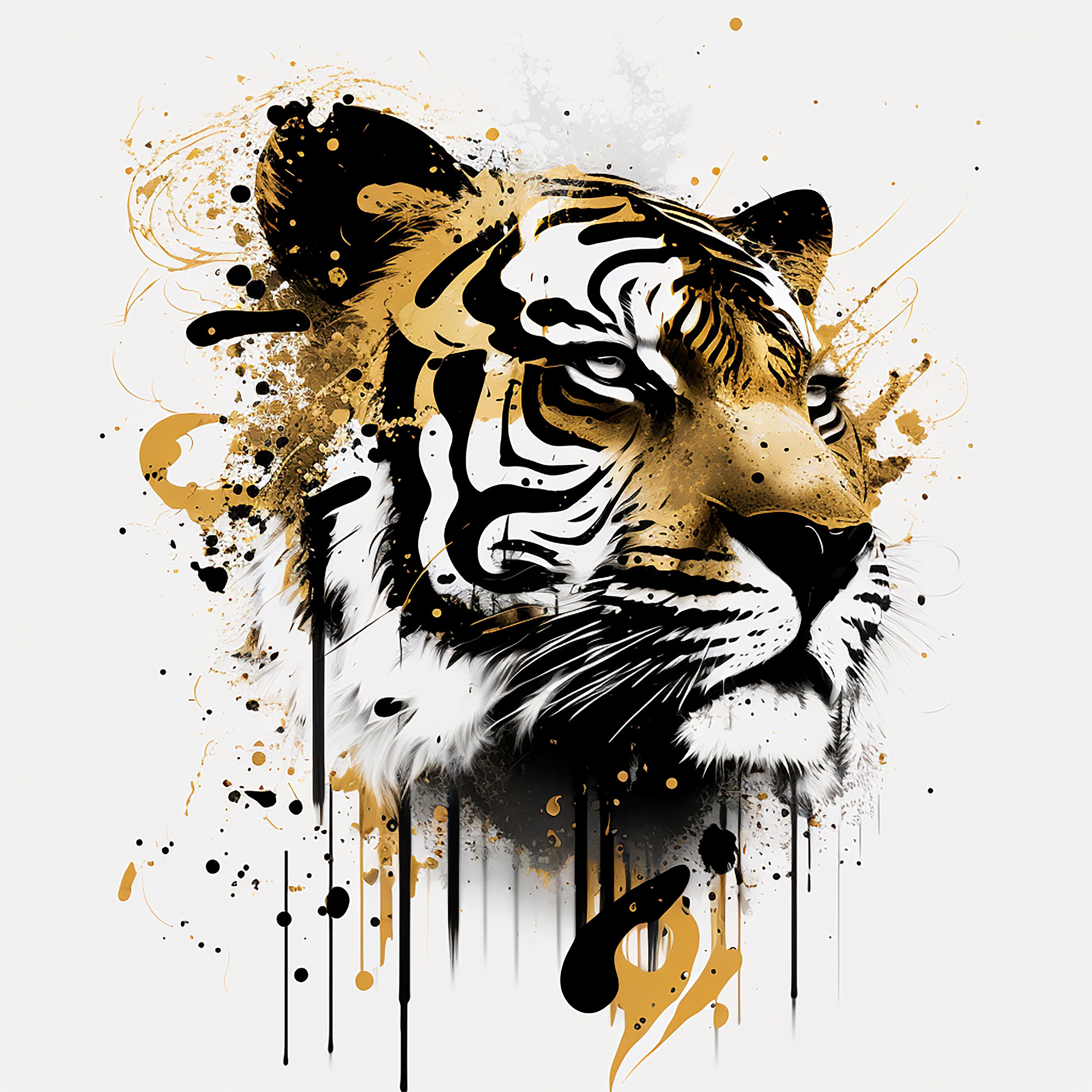 Gold and Black Tiger Square (1:1 Ratio) DIGITAL DOWNLOAD - Etsy