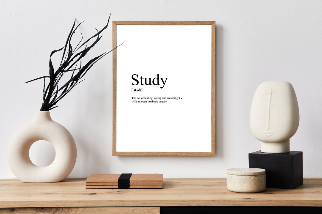 Study Definition Download or Print, Study Definition Funny Print, Study ...