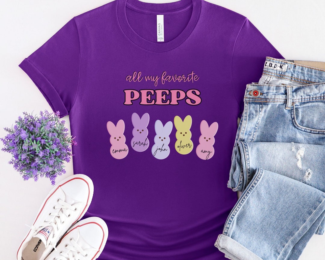 Custom Easter Peeps Tee, Personalized Names, Custom Grandma Easter ...
