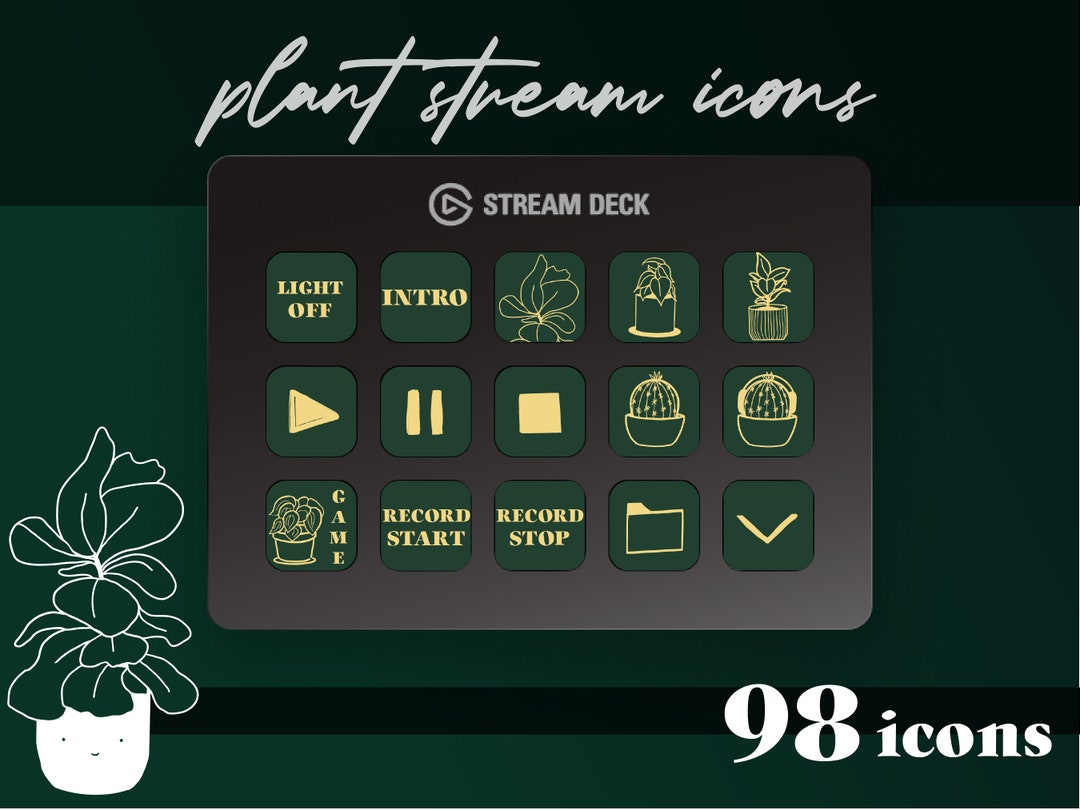 Plants Stream Deck Icons - Etsy