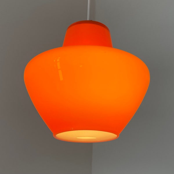 Orange Glass Retro Pendant Light - Etsy UK