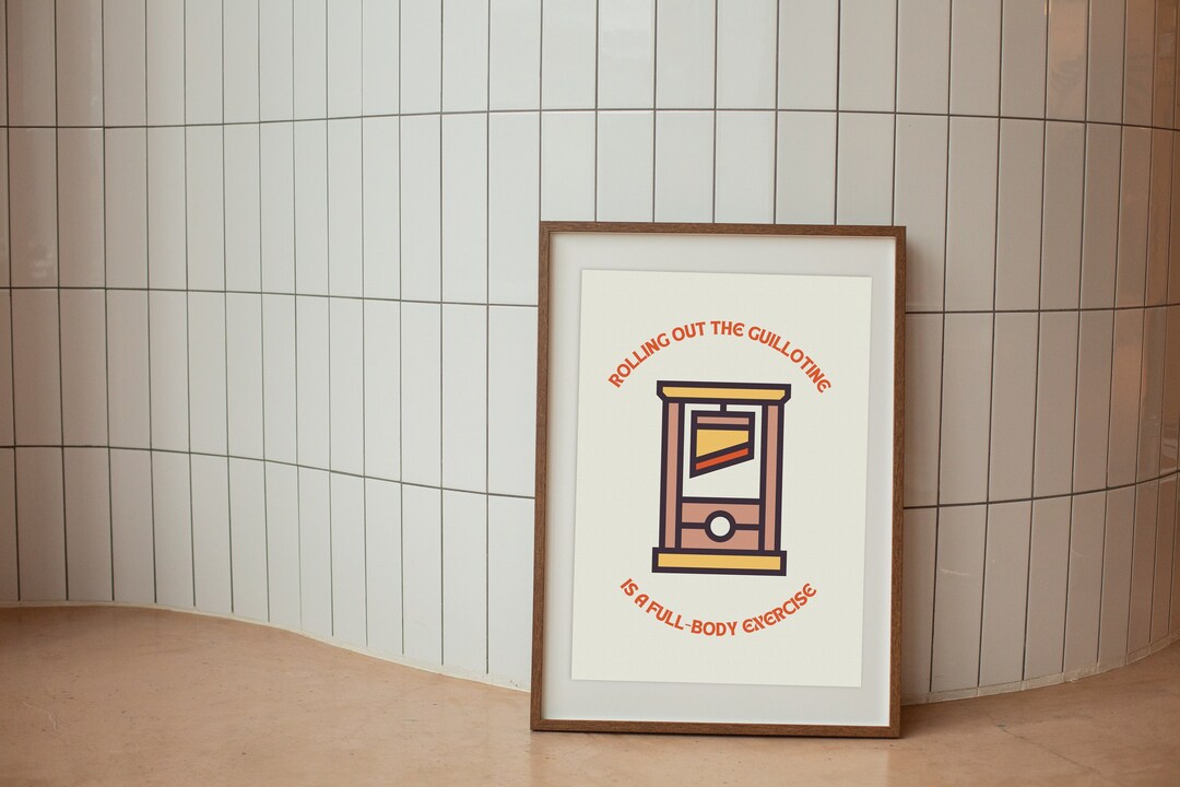 Guillotine Funny Art Funny Guillotine Poster Funny - Etsy