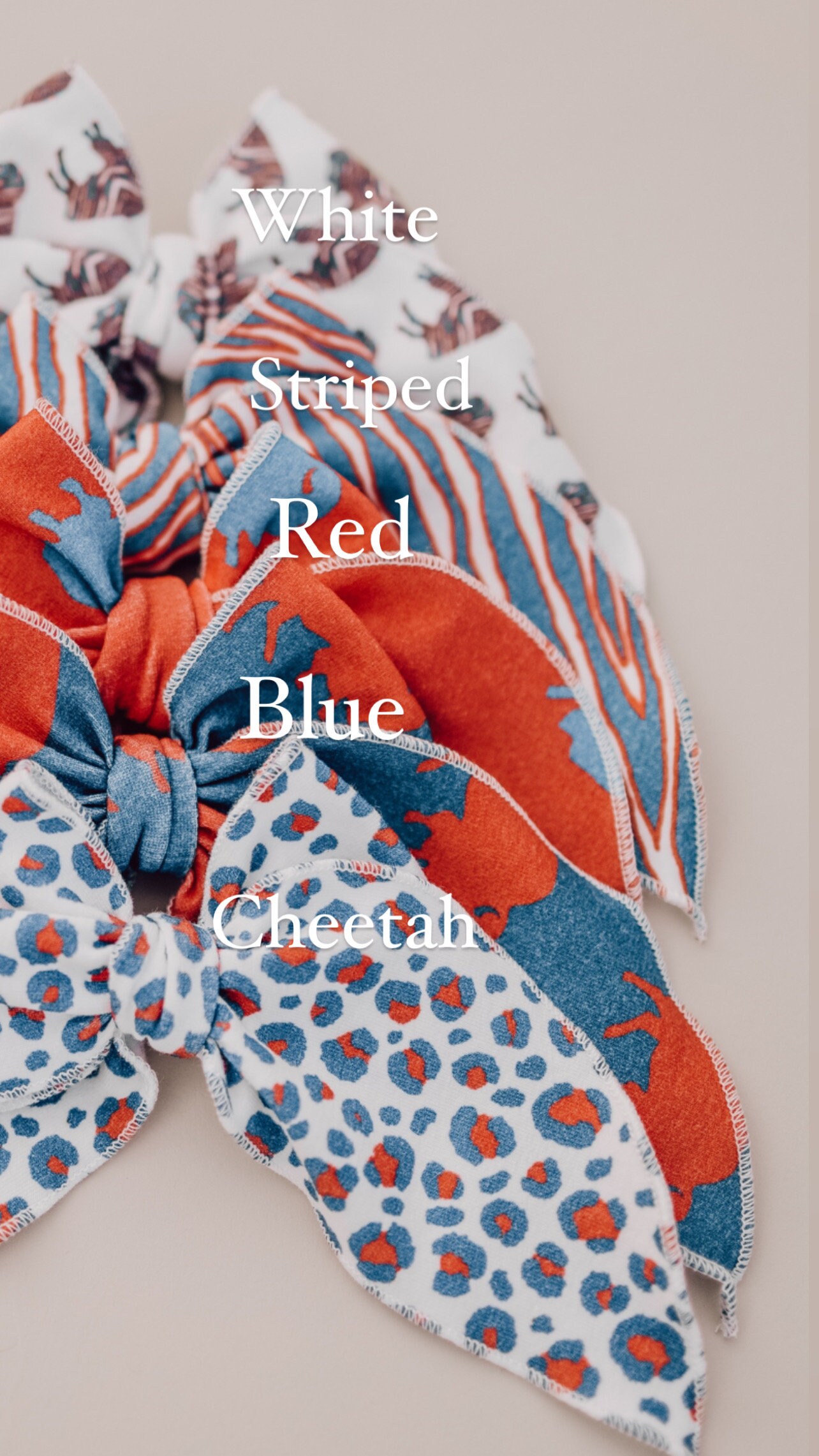 Red and Blue Fable Bows - Etsy